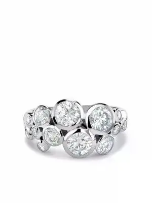 PRAGNELL 18kt White Gold Diamond Bubbles Ring - Silver