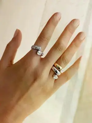 LOEV 18kt Recycled White Gold Toi Et Moi Diamond Ring