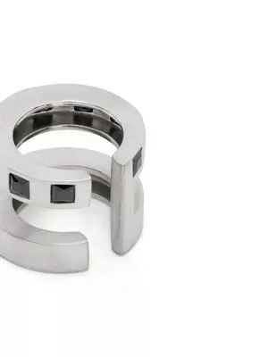 Tom Wood Arch Cubic Zirconia Double Cuff Earring - Silver
