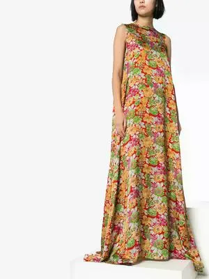 Plan C Floral Print Sleeveless Maxi Dress