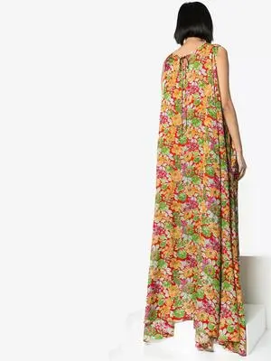 Plan C Floral Print Sleeveless Maxi Dress