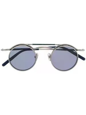 Matsuda Silver-tone Round-frame Sunglasses - Blue