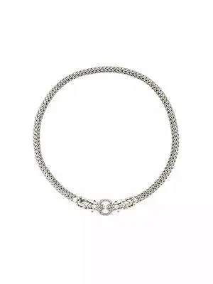 John Hardy Legends Naga Double Dragon Head Sterling Necklace With Sapphire Embellishment - Silver