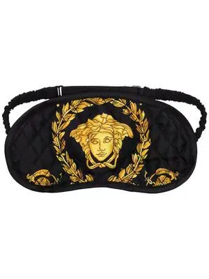 Versace Crete De Fleur Sleep Mask - Black