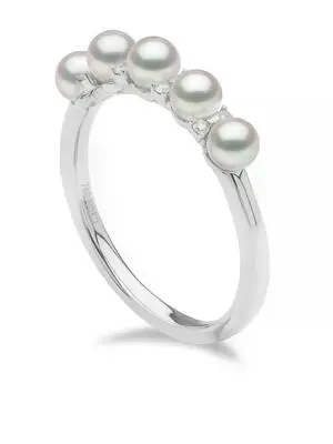 Yoko London 18kt White Gold Akoya Pearl And Diamond Ring
