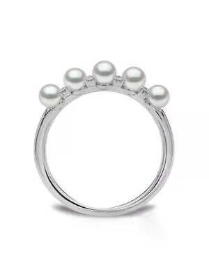 Yoko London 18kt White Gold Akoya Pearl And Diamond Ring