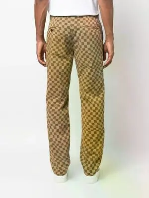 Incotex Check Pattern Straight Leg Trousers