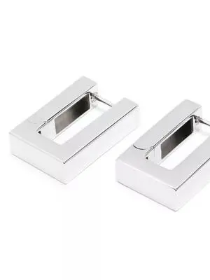 Tom Wood Square Hoop Earrings - Silver