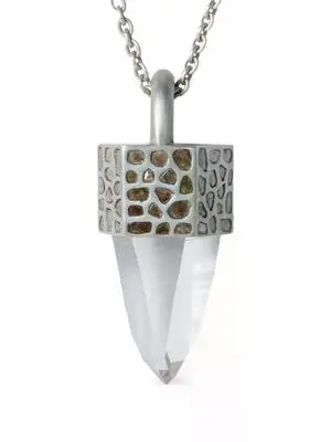 PARTS OF FOUR Tone Crystal Pendant Necklace - Silver