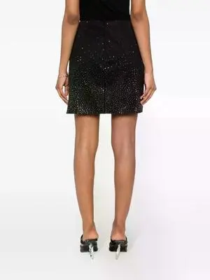 Off-White Crystal Embellished Mini Skirt
