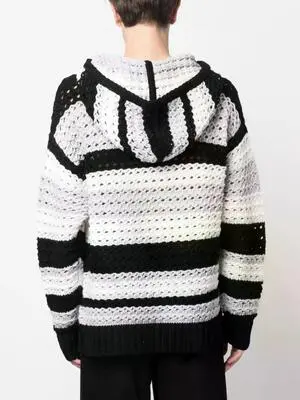 NAHMIAS Striped Hooded Wool Jumper