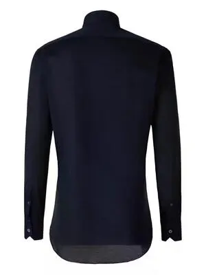 FRAY Piqué Cotton Shirt - Blue