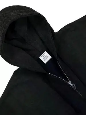 Vetements Monogram Print Full Zip Hoodie