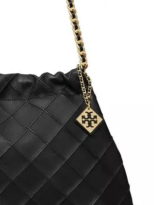 Tory Burch Fleming Soft Drawstring Tote Bag - Black