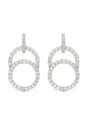 COURBET 18kt Recycled White Gold Celeste Diamond Earrings - Silver