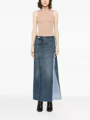 PROTOTYPES Washed Denim Midi Skirt