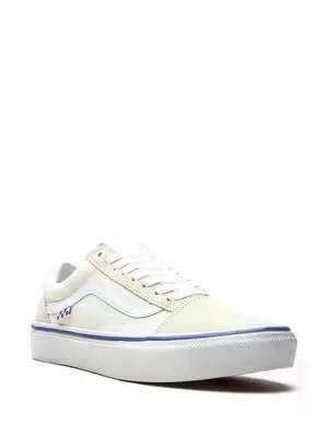 VANS Skate Old Skool Cream Suede And Canvas Sneakers - White