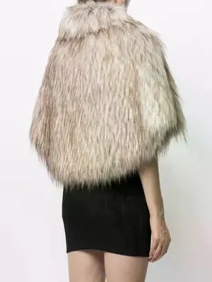 UNREAL FUR Faux Fur Cropped Cape