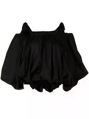 Goen.j Voluminous Cotton-blend Blouse - Black