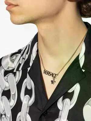Versace Logo-lettering Necklace