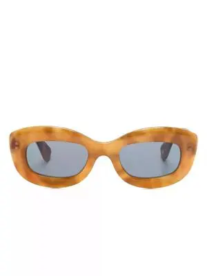 Garrett Leight Dolores Round Frame Sunglasses - Brown