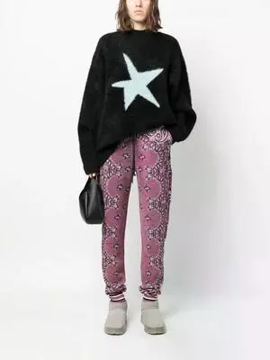 Amiri Bandana-pattern Knitted Track Pants