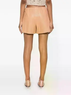 Blumarine Vented Leather Shorts