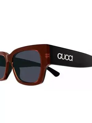 Gucci Rectangle Frame Sunglasses - Red