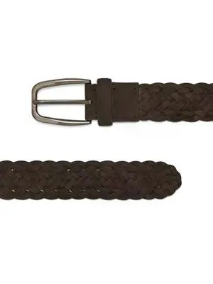 Zegna Braided Leather Belt