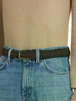 Zegna Braided Leather Belt