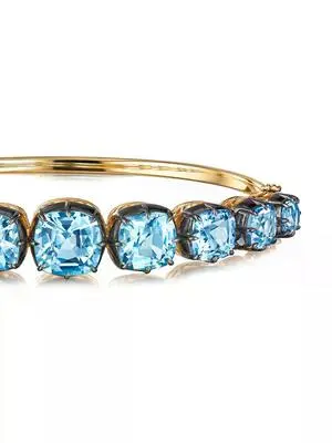 Fred Leighton 18kt Yellow Cushion Topaz Bangle