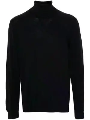 ZANONE Fine-knit Roll Neck Sweater - Blue