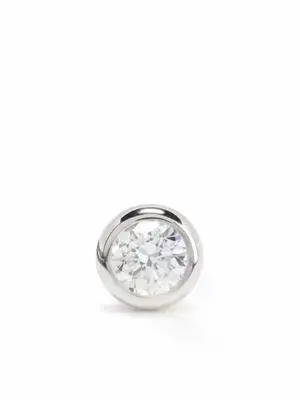 COURBET 18kt Recycled White Gold And Laboratory-grown Diamond Stud Single Earring - Silver