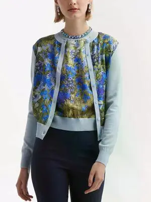 Oscar De La Renta Watercolour Print Cardigan