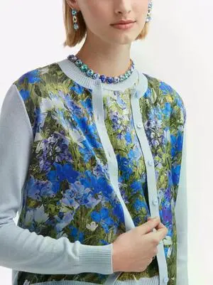 Oscar De La Renta Watercolour Print Cardigan