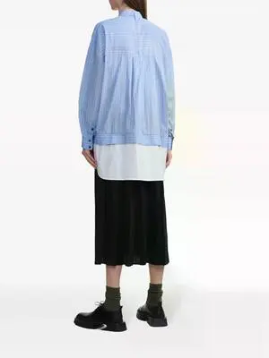 ENFOLD Pinstripe Layered Cotton Dress