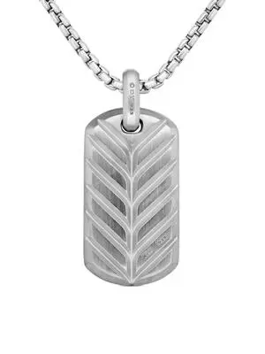 David Yurman Sterling Lapis Lazuli Chevron Tag Pendant