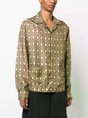 Palm Angels Monogram-print Silk Shirt