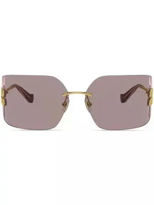 Miu Miu Runway Frameless Sunglasses - Gold