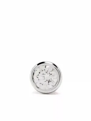COURBET 18kt Recycled White Gold Laboratory-grown Diamond Stud Single Earring - Silver