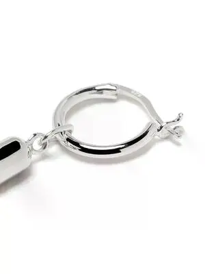TRUE ROCKS Single Mini Pill Hoop Earring - Silver