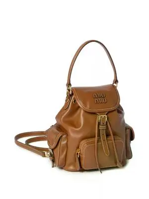 Miu Miu Logo-lettering Buckle-fastening Backpack
