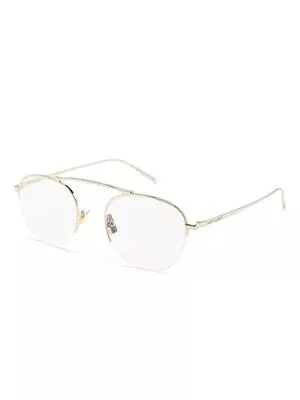 Saint Laurent Logo-engraved Round-frame Glasses