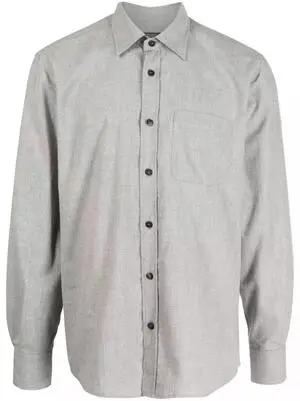 Peserico Long-sleeve Cotton Shirt - Grey