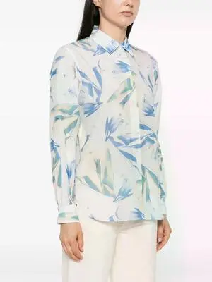 Paul Smith Tulip Print Cotton-silk Blend Shirt
