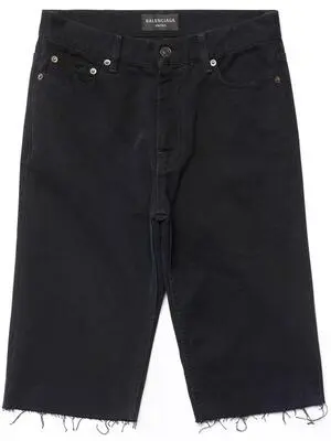 Balenciaga Raw-hem Denim Shorts
