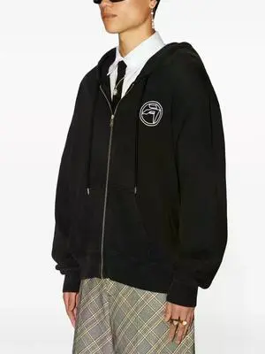 AMBUSH Logo-embroidered Organic Cotton Hoodie