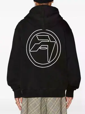 AMBUSH Logo-embroidered Organic Cotton Hoodie