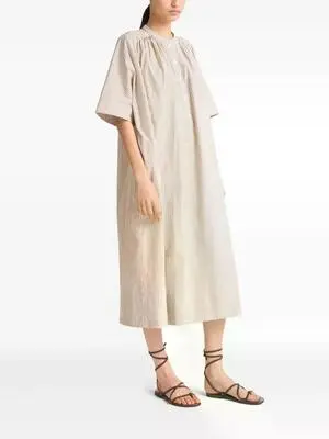 YVES SALOMON Striped Midi Dress
