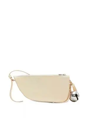 Burberry Mini Shield Leather Shoulder Bag Neutrals